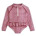 CAIVO Girls Cute Ruffle One-Piece Swimsuit Cartoon Summer Beach Bathing ...