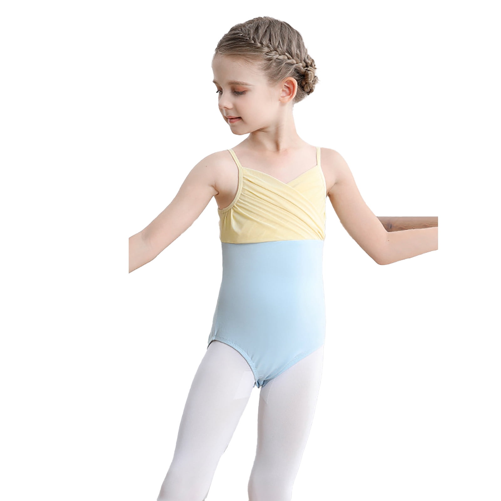 CAIVO Girls Dance Leotard And Romper Ballet Practice Wear Summer Tutu ...