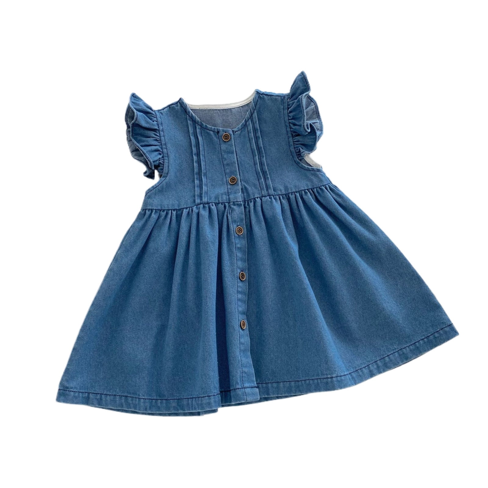 CAIVO Girls Dresses Soft Stylish Short Sleeve Denim Dress Kids Everyday ...