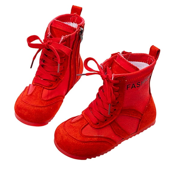 CAIVO Girls Fashion Ankle Boots Lightweight Breathable Flat Sole Casual ...