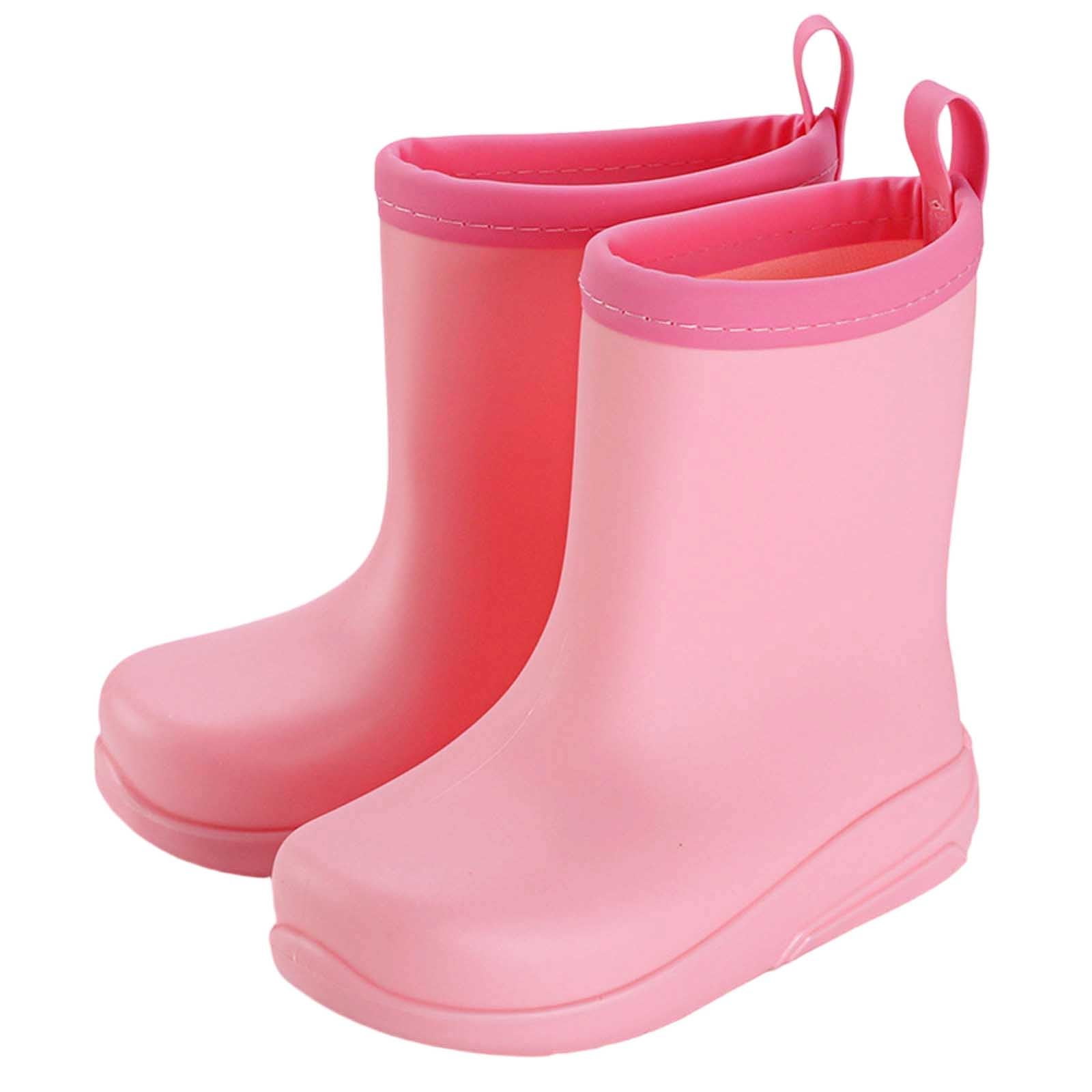 CAIVO Girls Rain Boots Non-Slip Comfortable Toddler Kids Booties ...