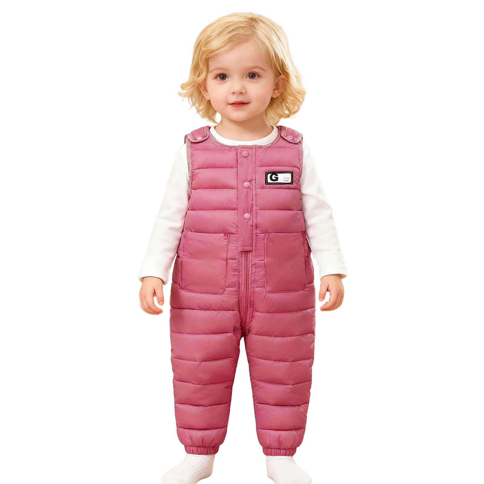 CAIVO Insulated Winter Pants For Girls With Detachable Suspenders ...