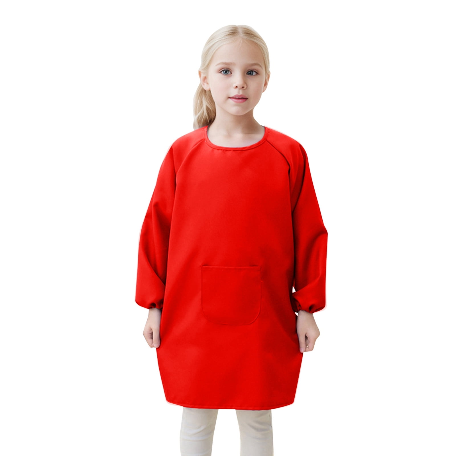 CAIVO Kids Art Smock Apron With Pocket For Children Artist Painting ...