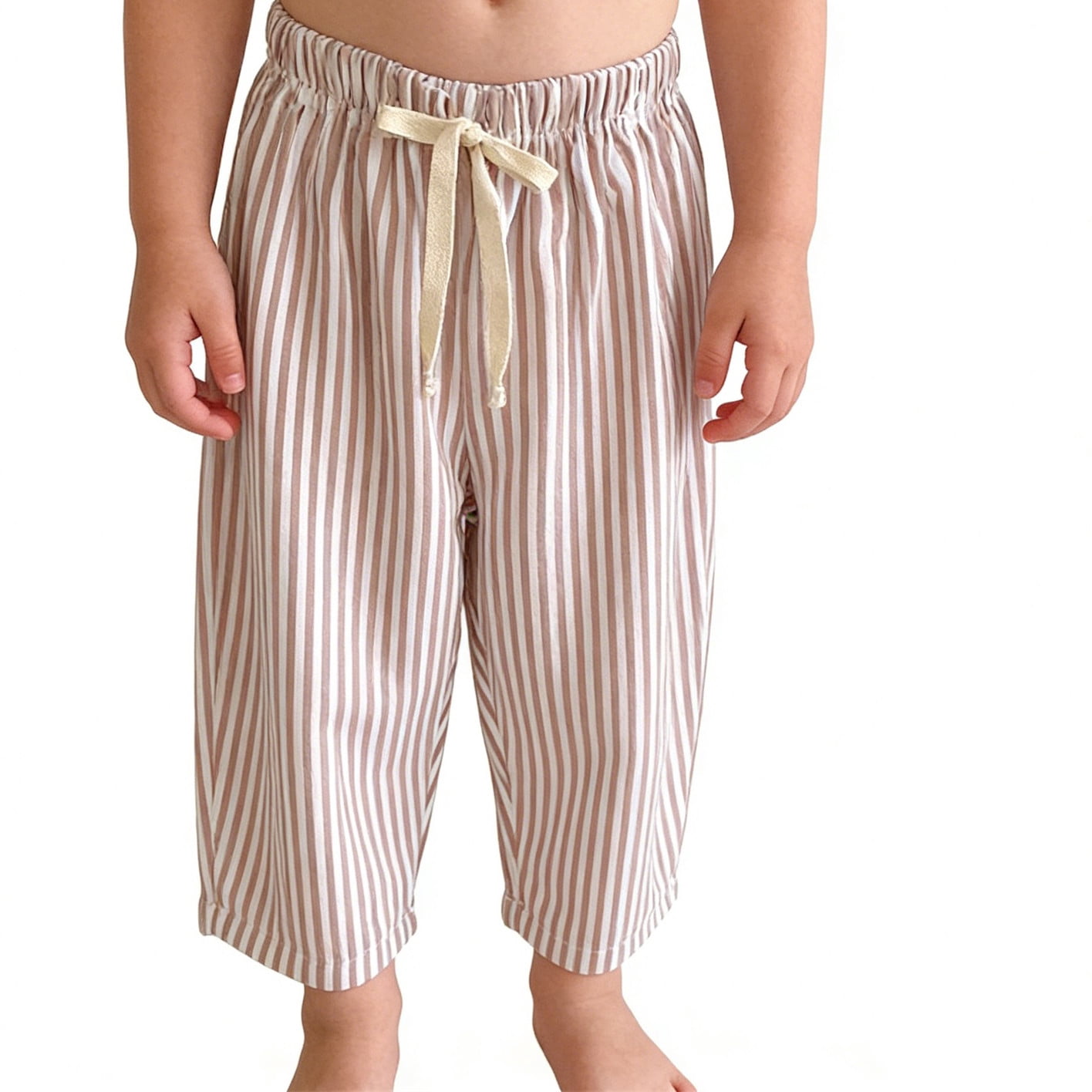 CAIVO Kids Baby Girl Boy Minimalist Striped Pants Daily Elastic Waist ...