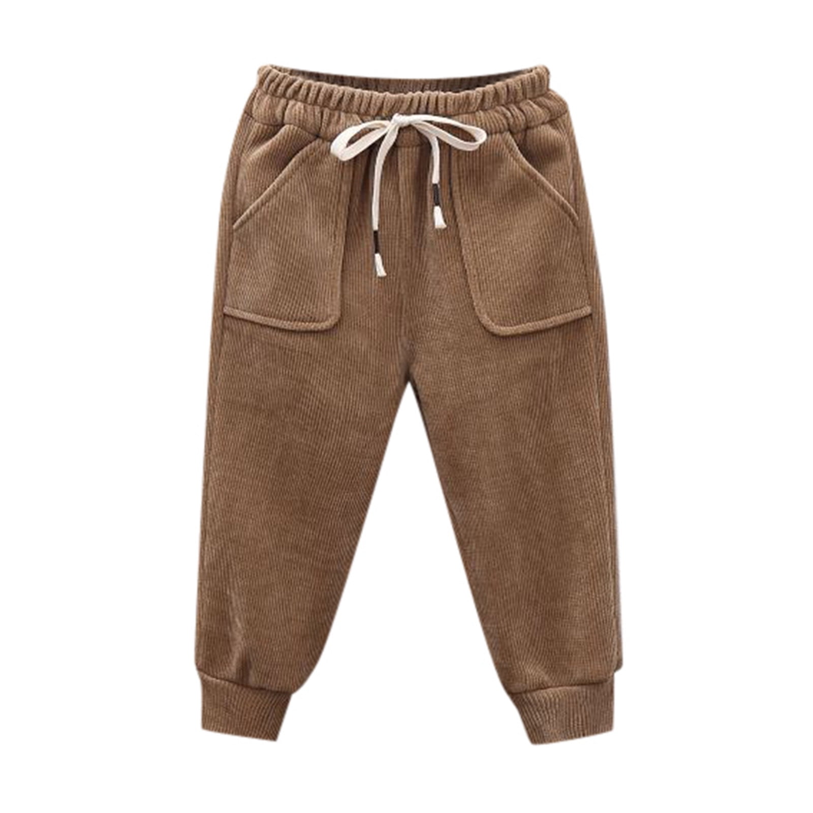 CAIVO Kids Boys Girls Casual Corduroy Pants Toddler Autumn Winter Warm ...