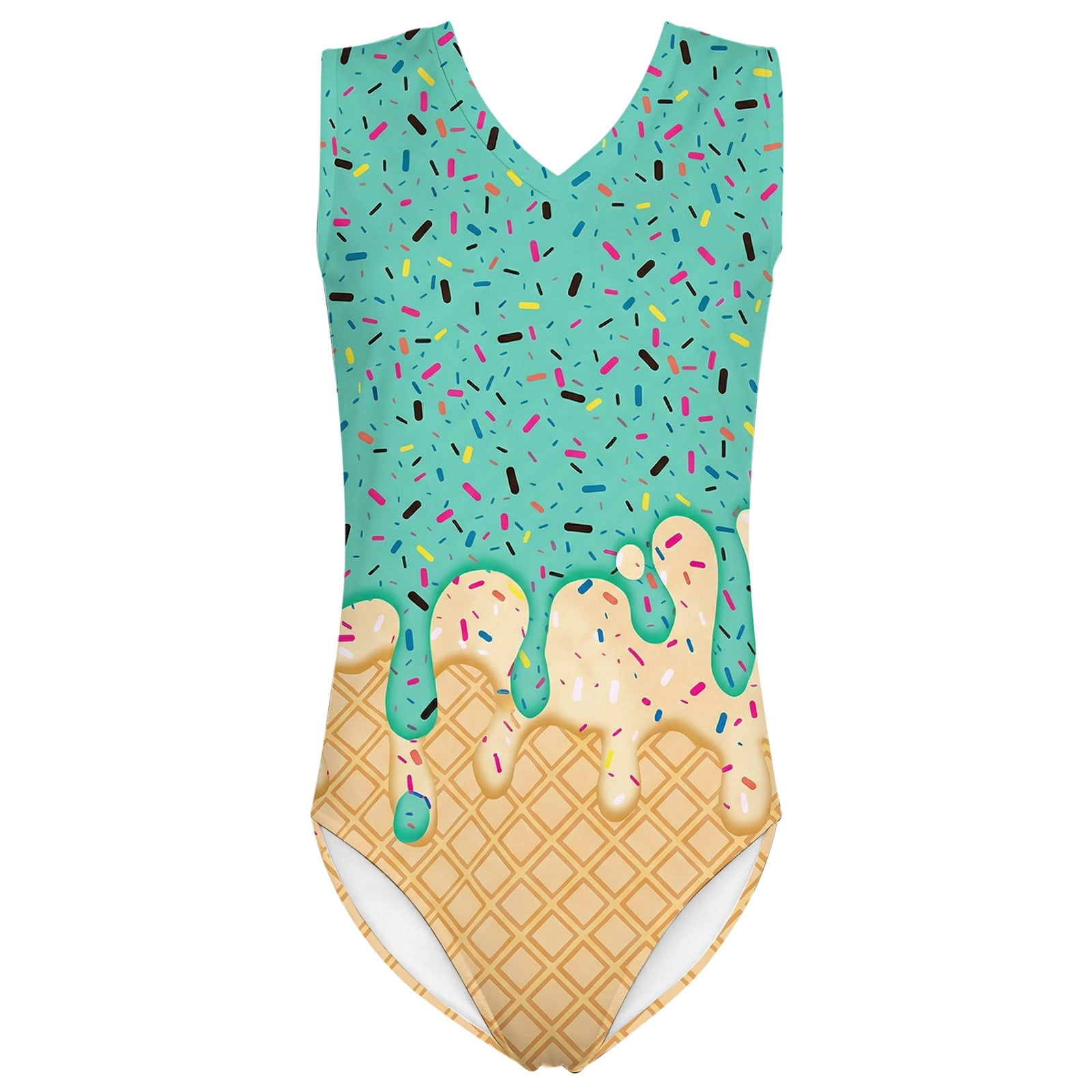 CAIVO Kids Girls Athletic Swimwear One-Piece Competitive Training ...