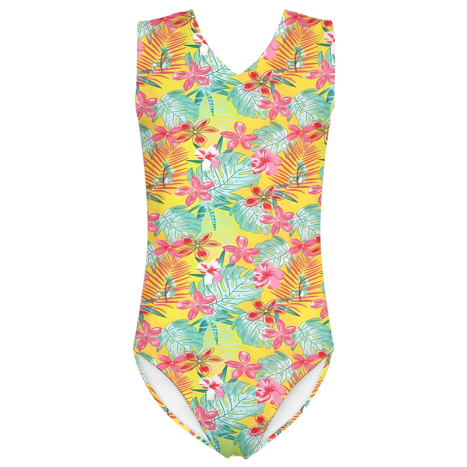 CAIVO Kids Girls Athletic Swimwear One-Piece Practice Summer Training ...