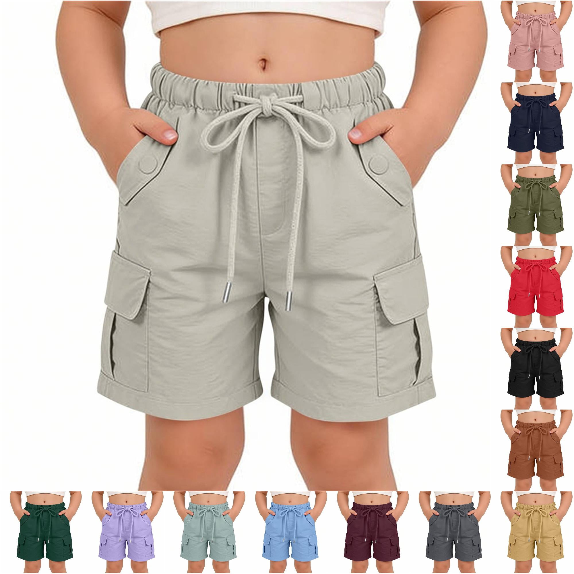 CAIVO Kids Girls Loose Fit Casual Shorts For Summer With Wide Leg ...
