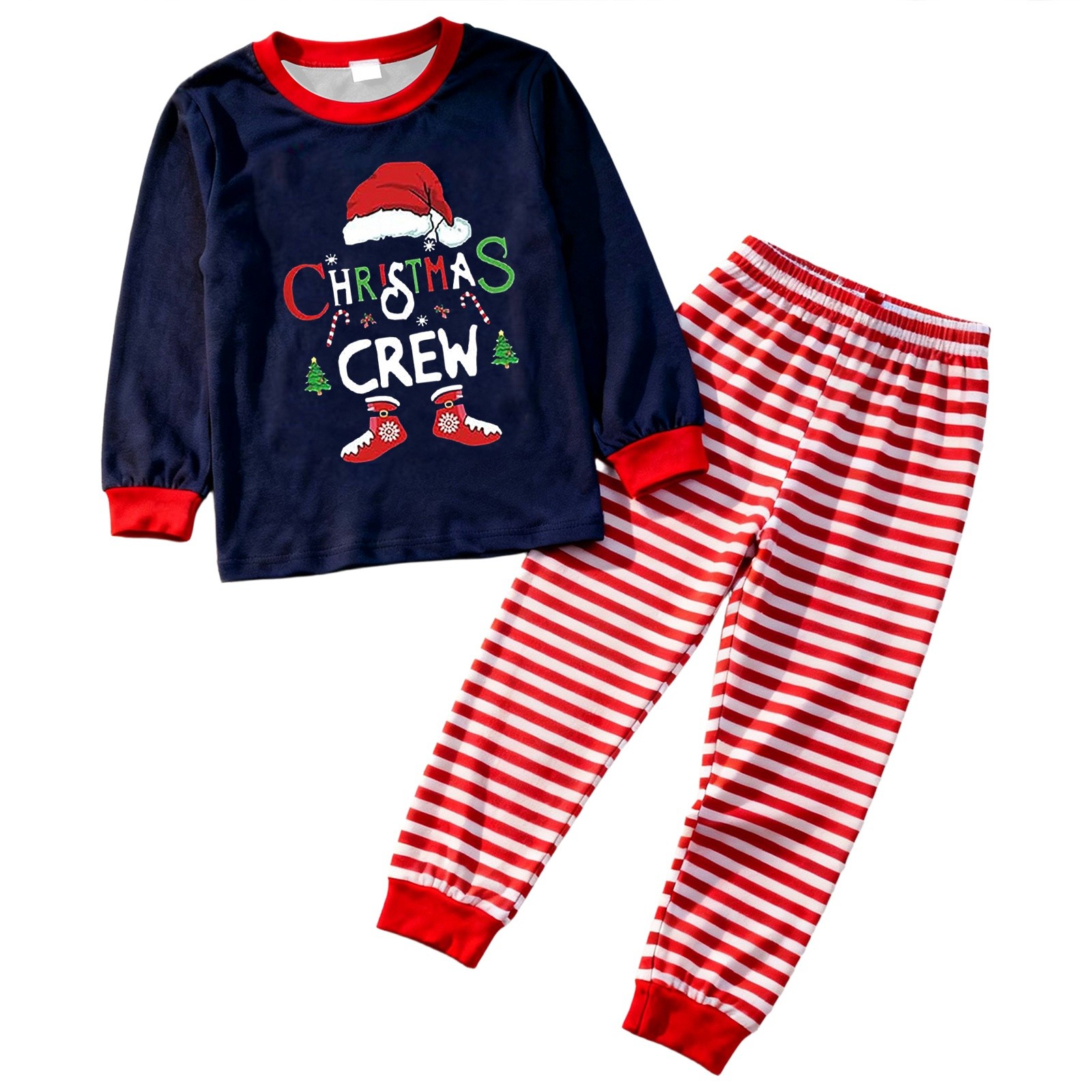 CAIVO Kids Home Outfit Sets O-Neck Long Sleeve Holiday Elk Shirts Tops ...