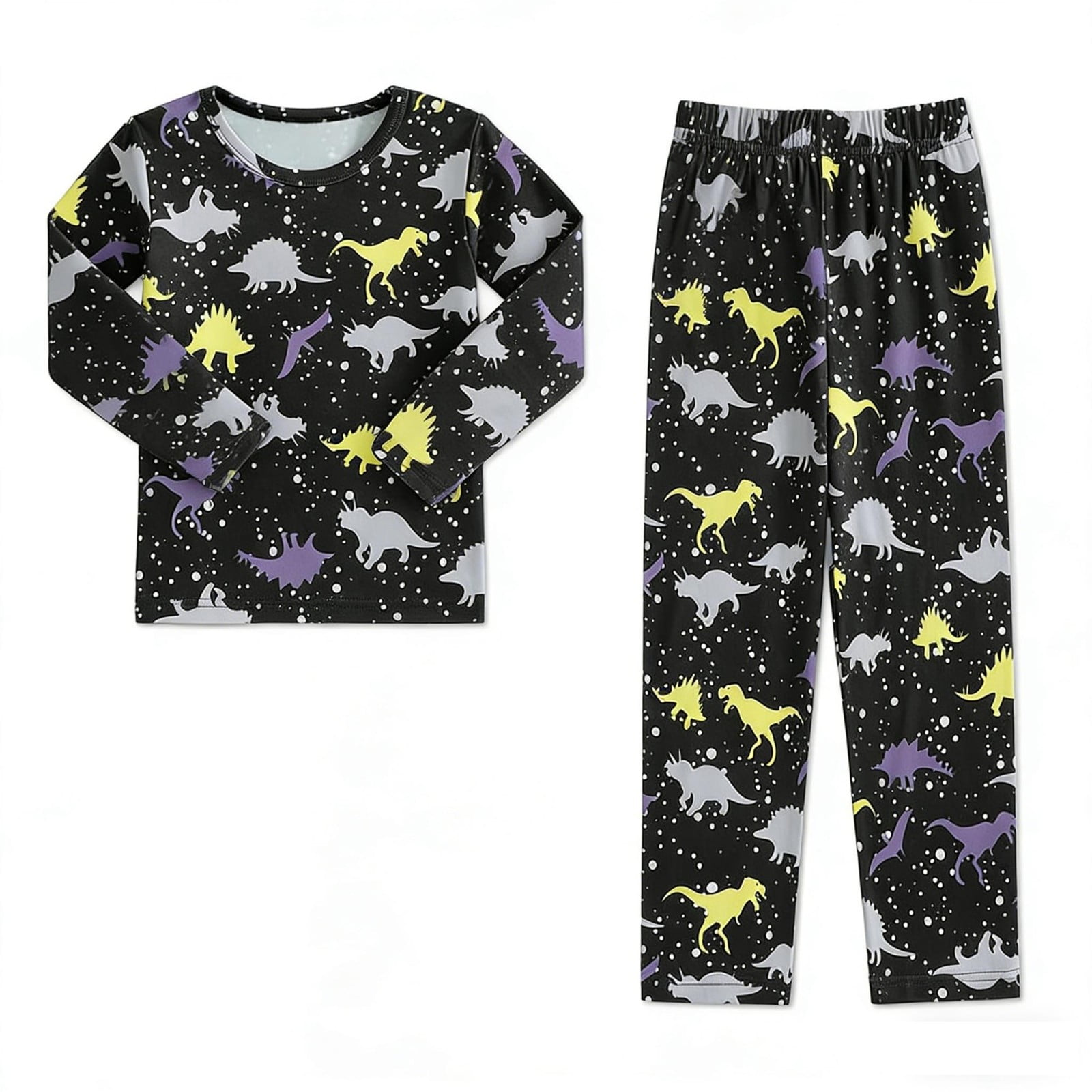 CAIVO Kids Outfit Sets Soft And Playful Long Sleeve Tops With Pants ...