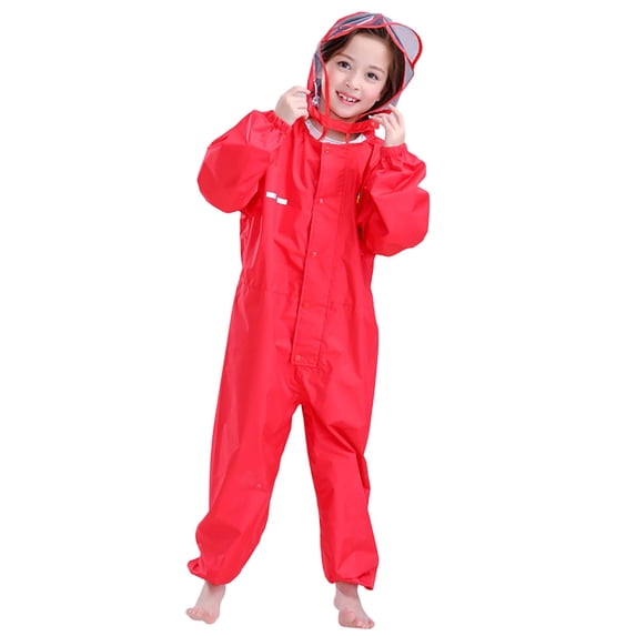 CAIVO Kids Rain Suit Waterproof One-Pieces Long Sleeve Coverall Cartoon ...