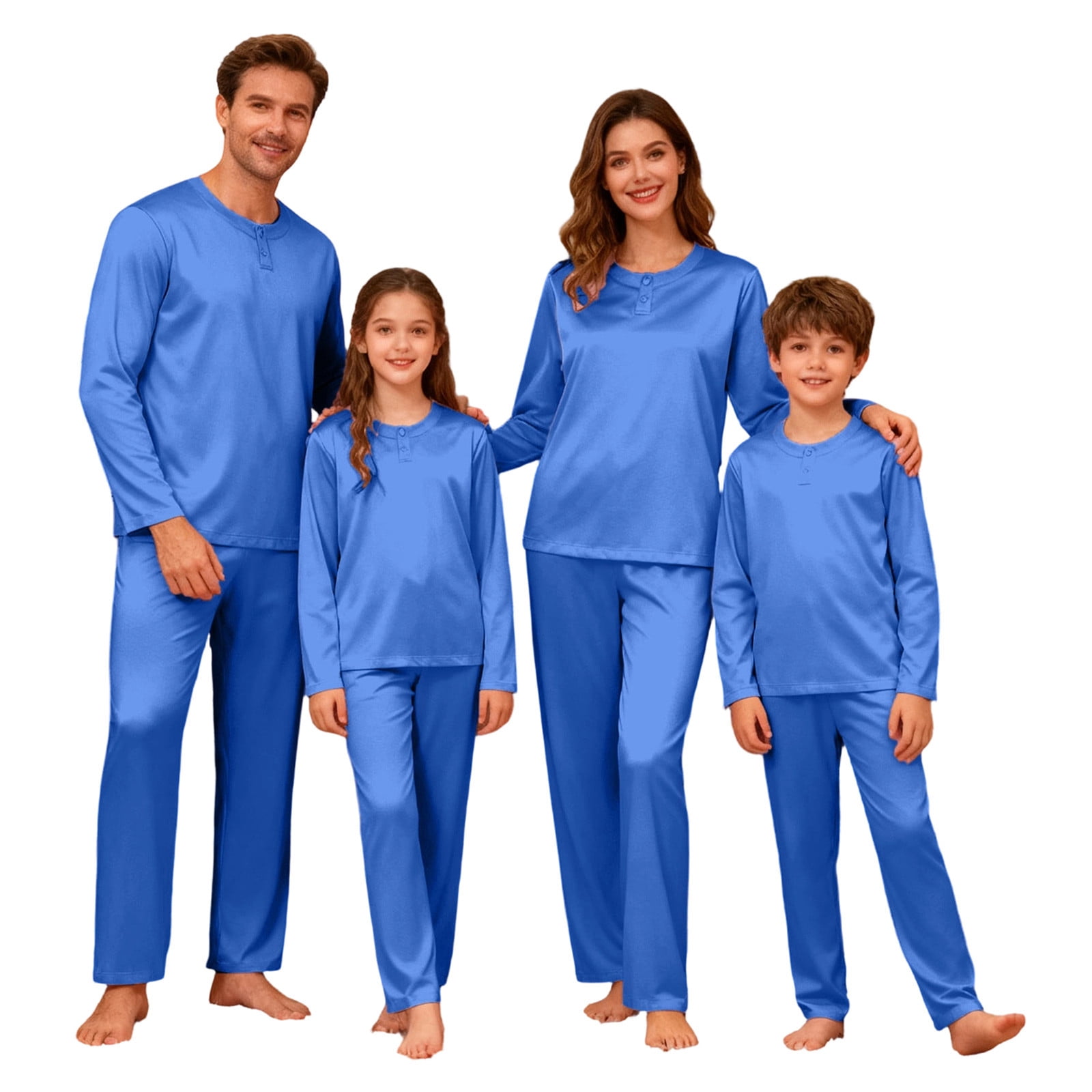 CAIVO Kids Satin Silk O Neck With Button Outfit Sets Pants Sets Two ...