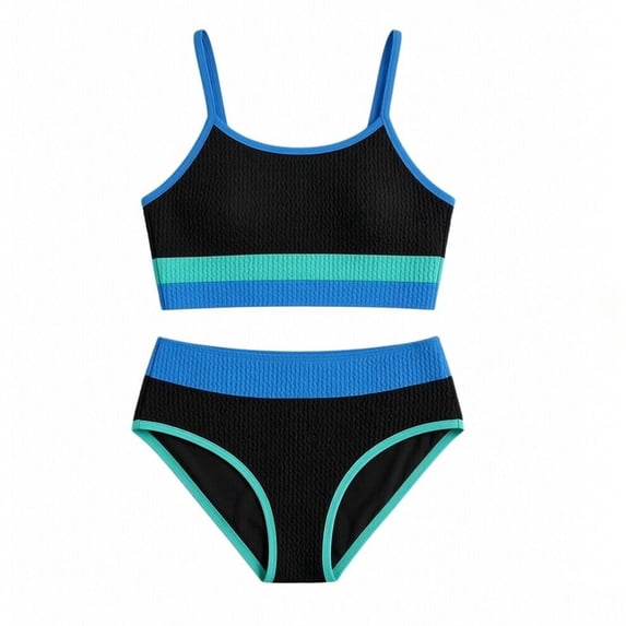 CAIVO Kids Stylish Two Piece Swimsuit For Color Bikini With Comfort Fit ...