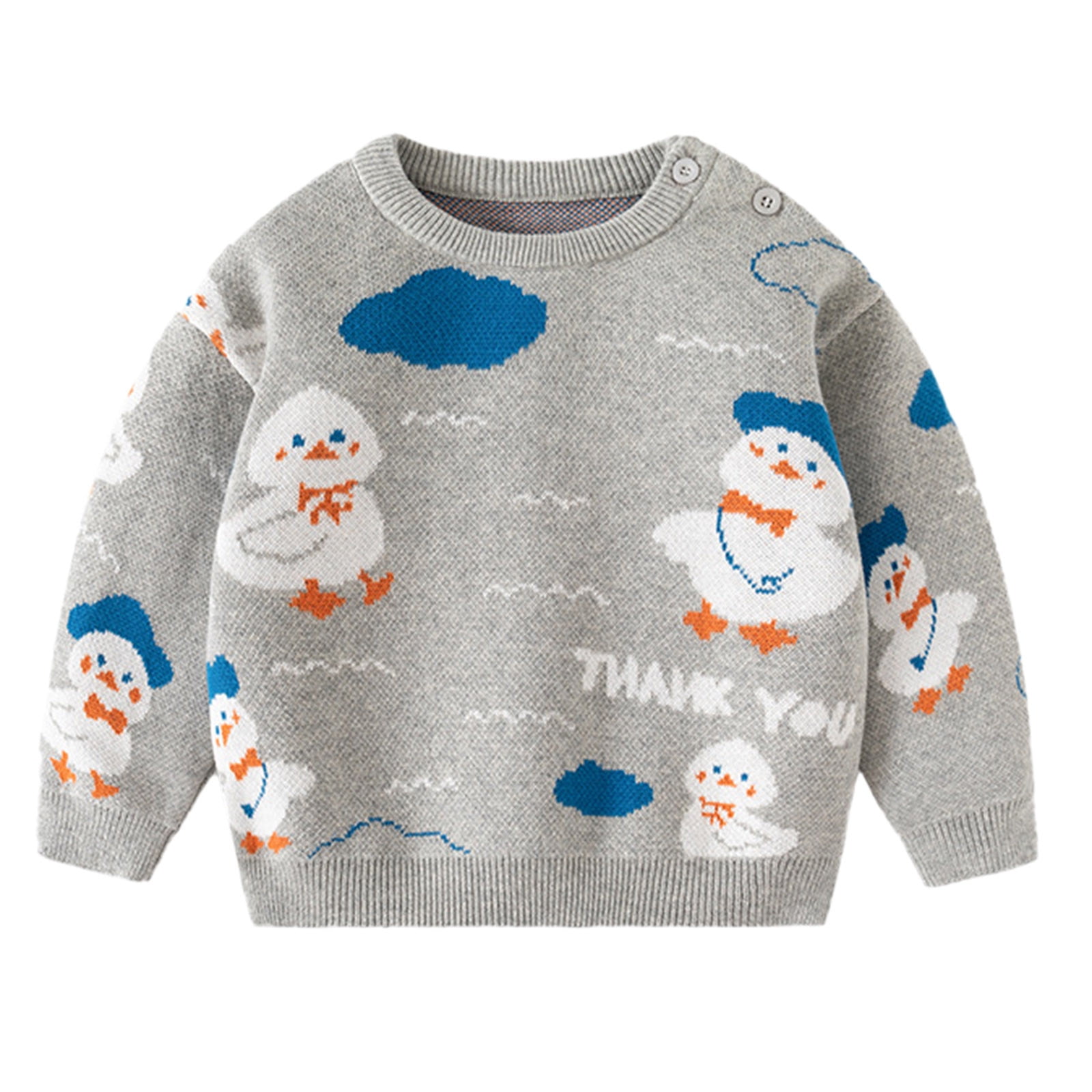 CAIVO Kids Sweaters Knit Crewneck Long Sleeve Cartoon Panda Pullover ...