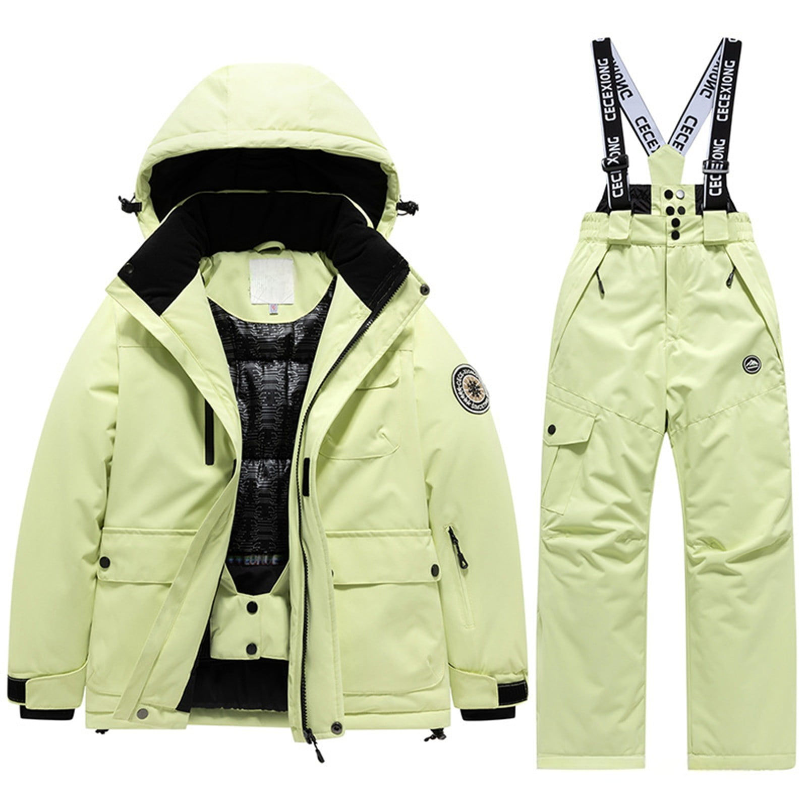 CAIVO Kids Winter Ski Outfits Boys Girls Warm Thermal Snowsuits Thicken ...