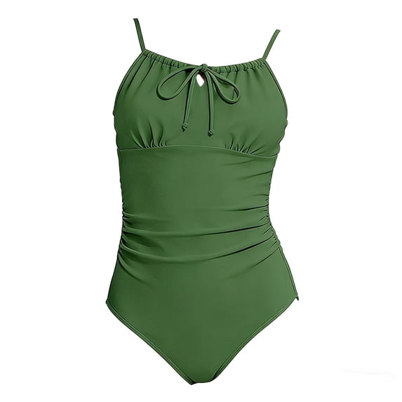 CAIVO Little Girls One-Piece Swimsuits Halter Adjustable Spaghetti ...