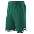 CAIVO Men's Long Basketball Shorts With Zipper Pocket Knee Length Mesh ...
