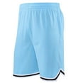 CAIVO Men's Long Basketball Shorts With Zipper Pocket Knee Length Mesh ...