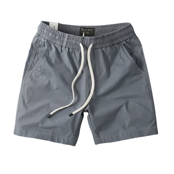 CAIVO Men's Running Shorts Elastic Waist Solid Color Outdoor Hiking ...