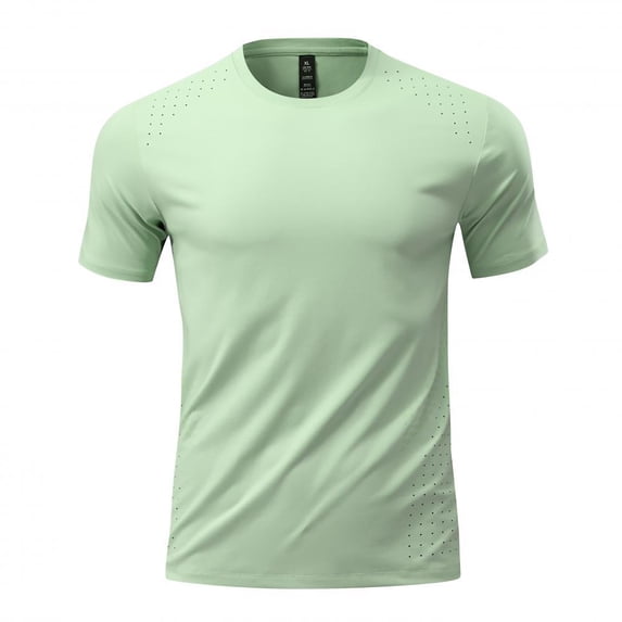 CAIVO Mens Summer T-Shirts Breathable Wicking Athletic Round Neck Short ...