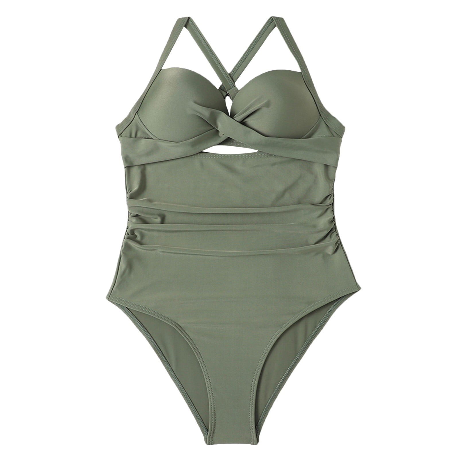 CAIVO Monokini Women Bathing Suit Swimsuit High Waist Swimwear Push Up ...