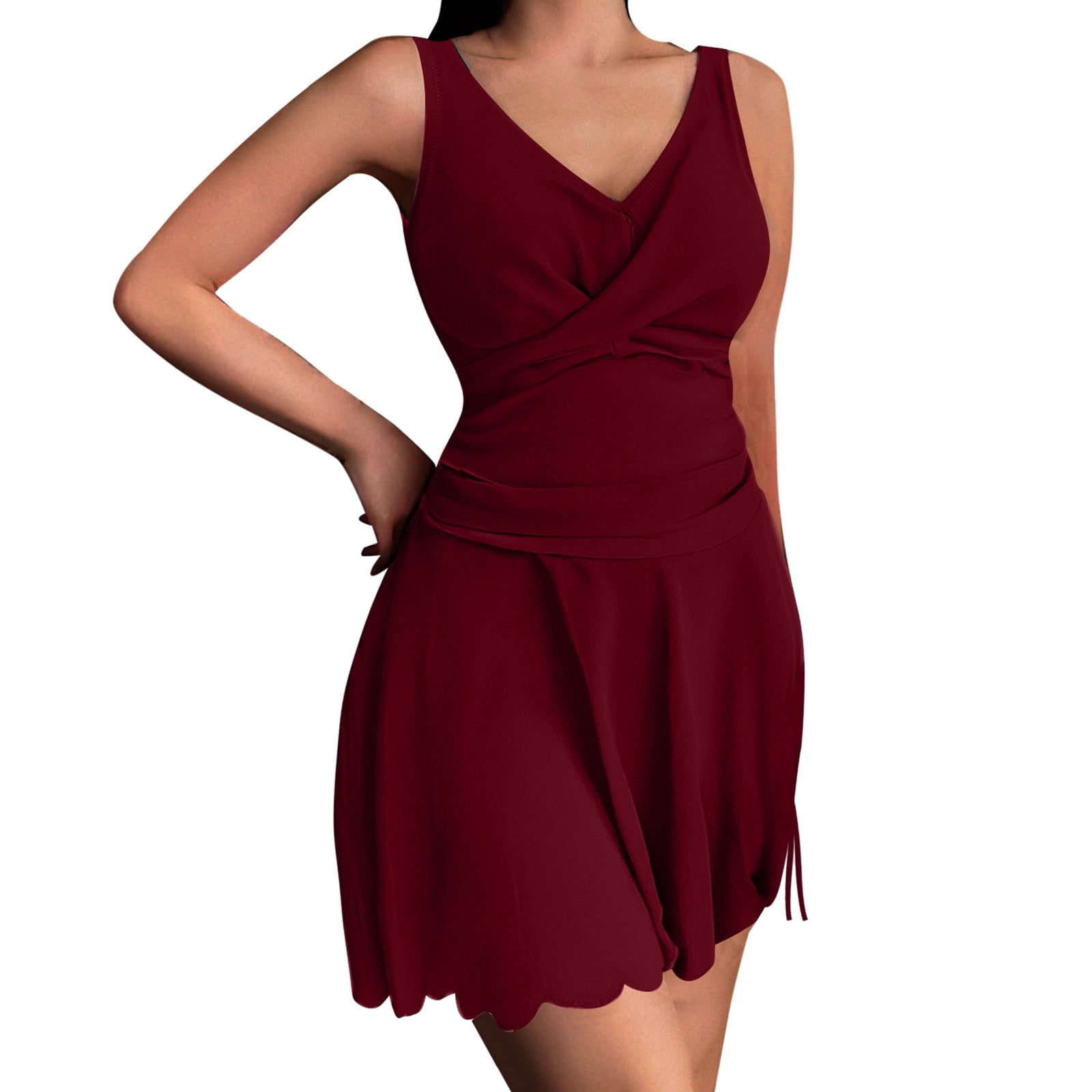 CAIVO New 2025 Belly Cover Slim Skirt Style Color Blocked Tight ...