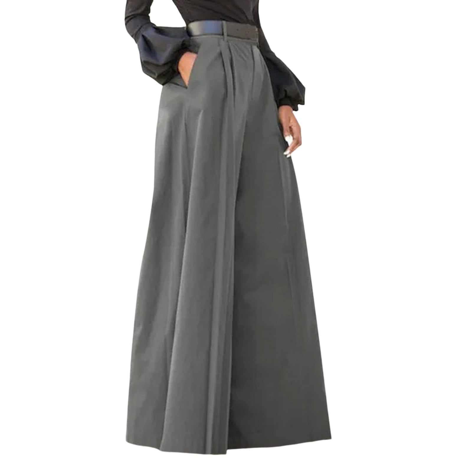 CAIVO Pants For Women Palazzo Pants Summer Printed Cropped Linen Comfy ...