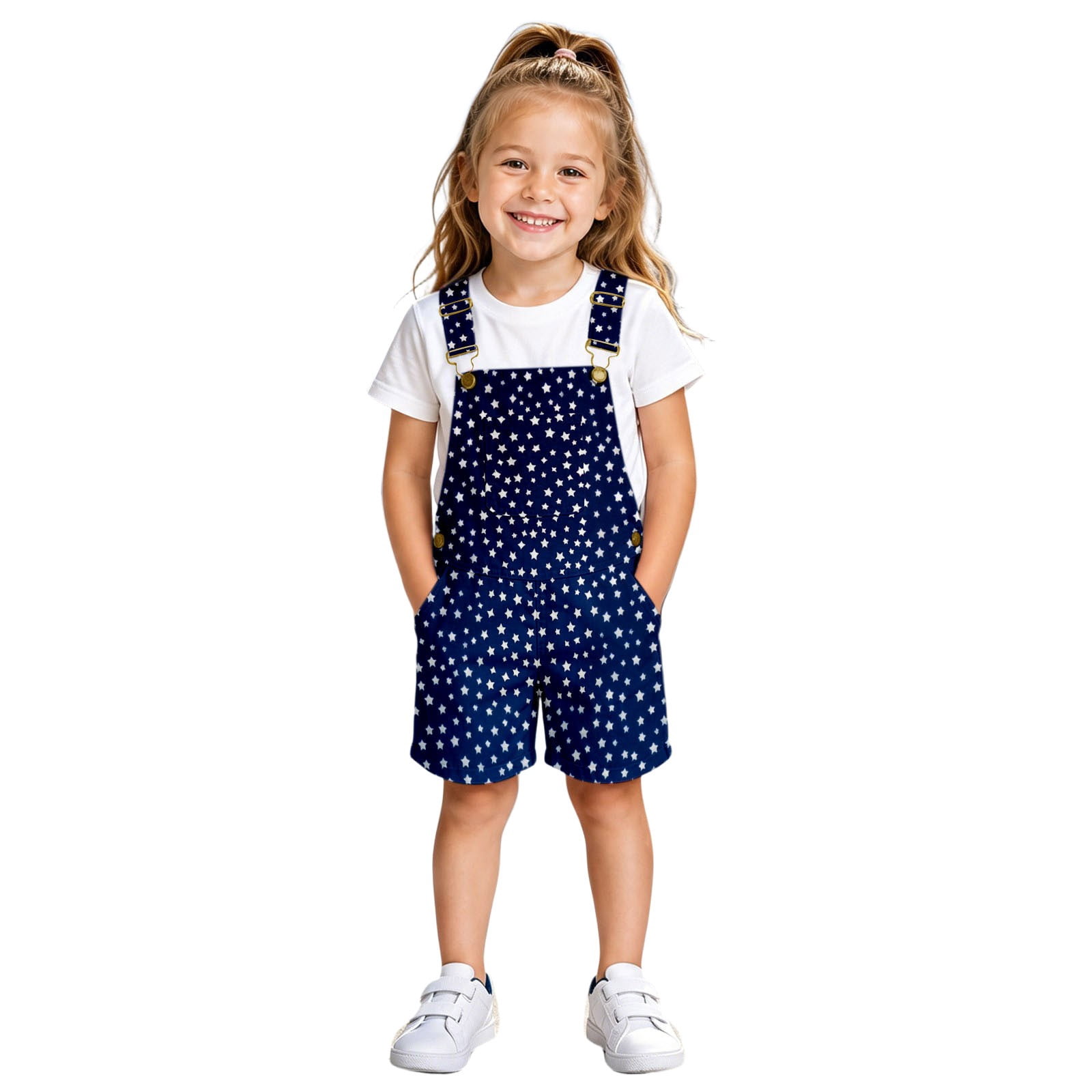 CAIVO Patriotic Kids Overalls With Suspenders Independence Day Print ...