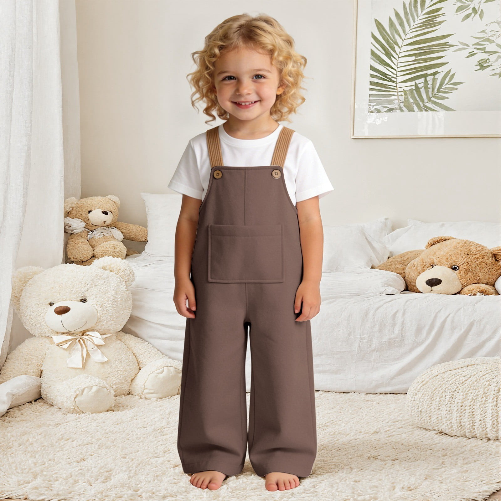 CAIVO Soft Warm Girls Romper Jumpsuit With And Bunny Tail Cute Casual ...
