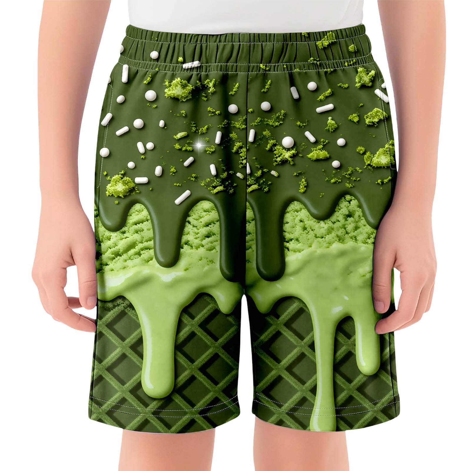 CAIVO Summer Shorts Ice Cream Printed Boys For Everyday Comfort Soft ...