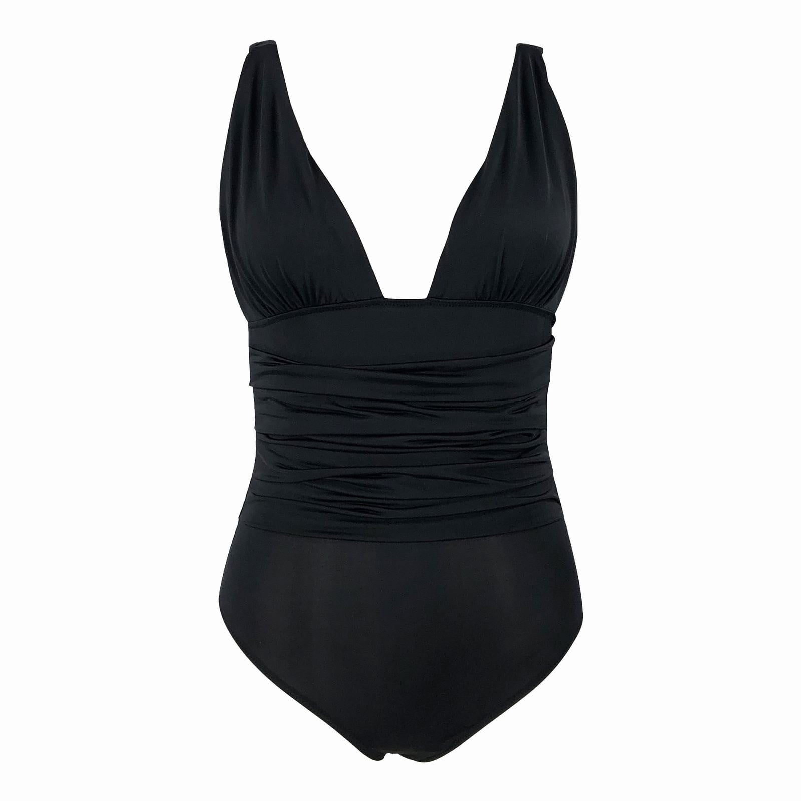 CAIVO Swimsuit Deep V-Neck Women Swimwear Halter Twisted Backless ...