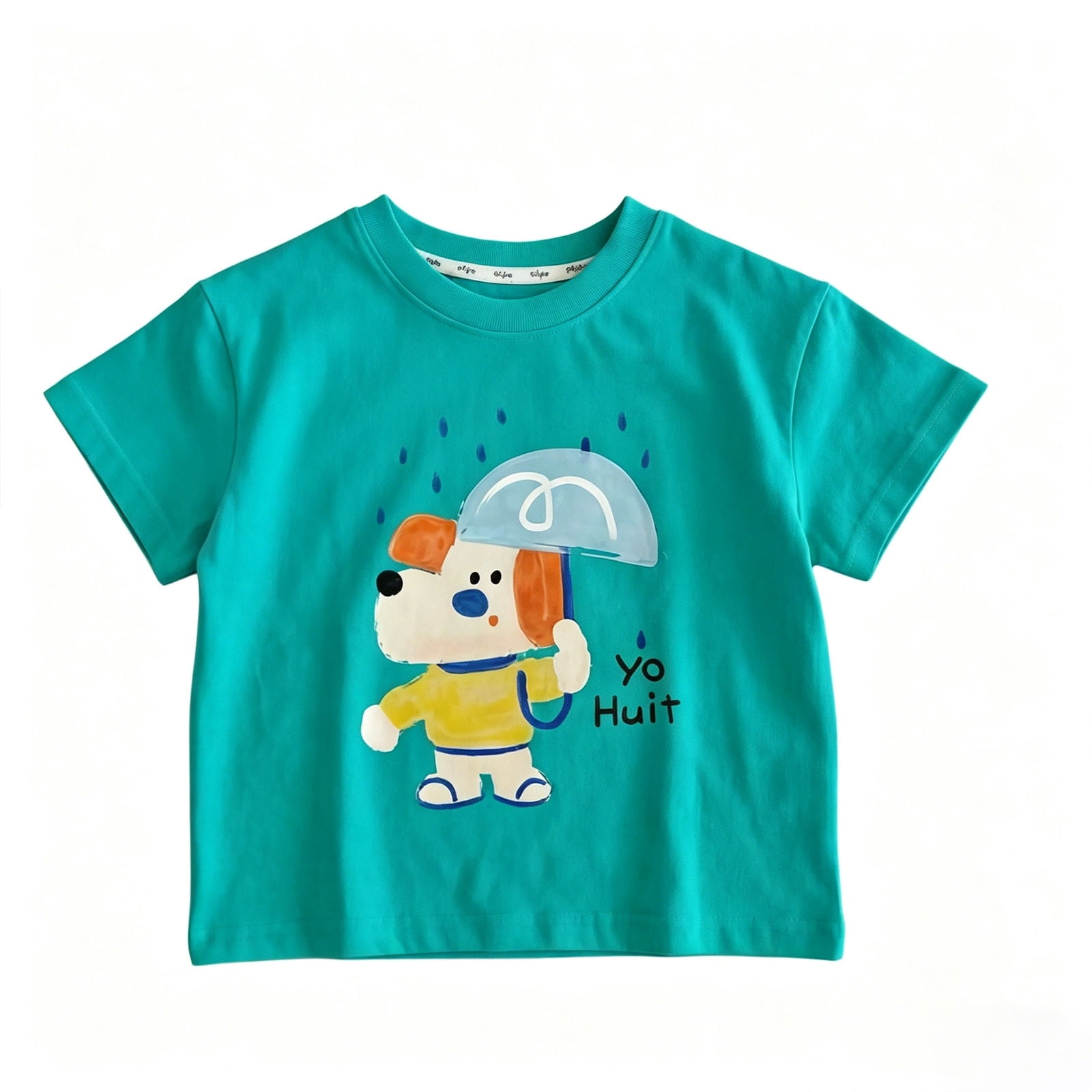 CAIVO T-Shirts Boys Summer Short Sleeve Tshirt Cute Cartoon Character ...