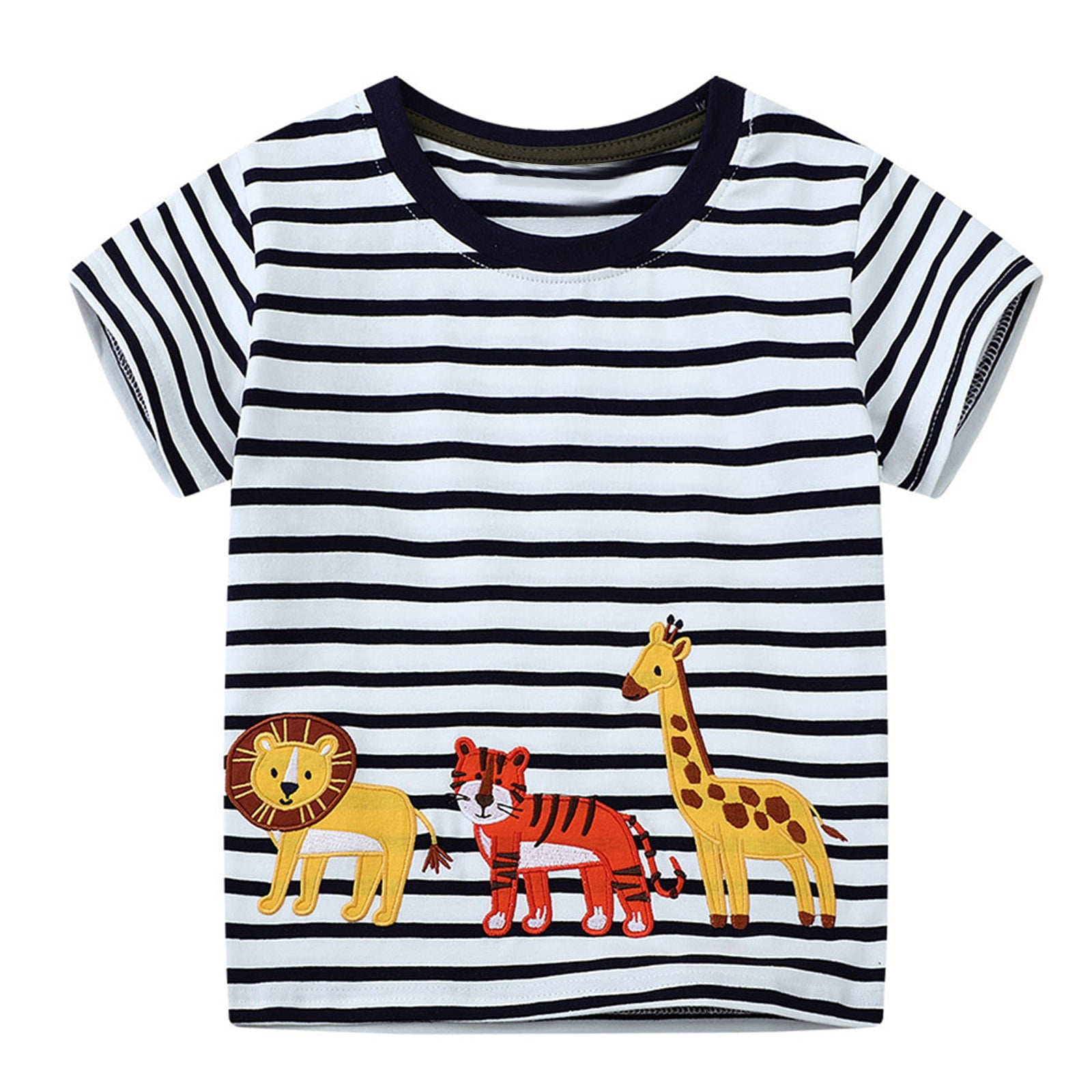 CAIVO Toddler Boys T-Shirts Short Sleeve Casual Crewneck Animal ...
