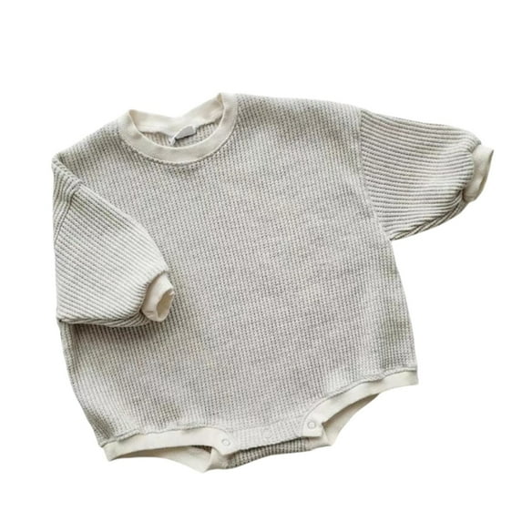 CAIVO Toddler Kids Child Baby Boys Girls Patchwork Color Block Long Sleeve O-Neck Romper ...