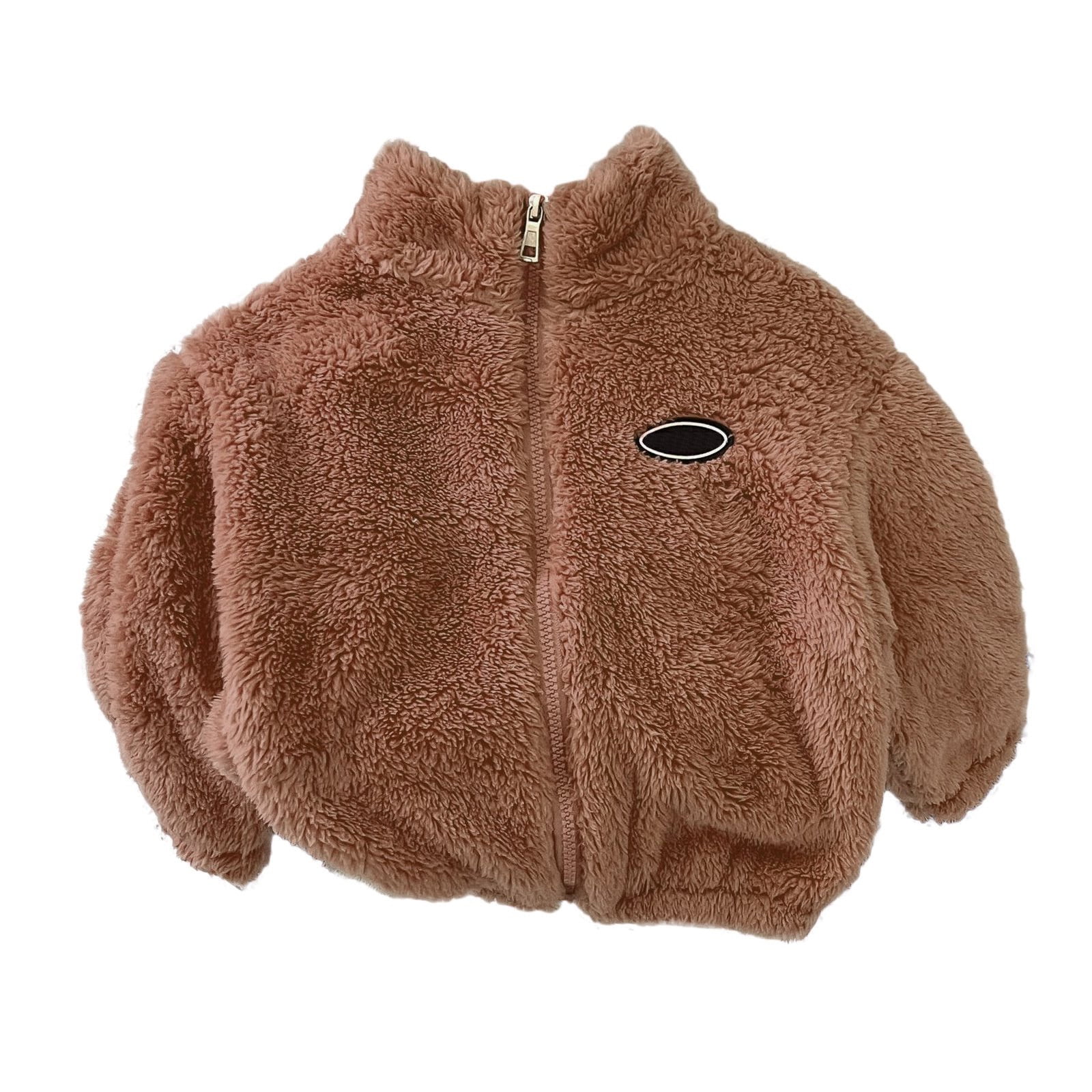 CAIVO Toddler Kids Coats Jacket Baby Girls Boys Solid Color Long Sleeve Tops Outerwear Zipper ...