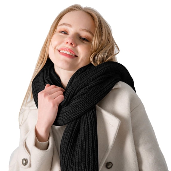 CAIVO Warm Winter Scarf Unisex Polyester Scarf Multi Color Cold Weather ...