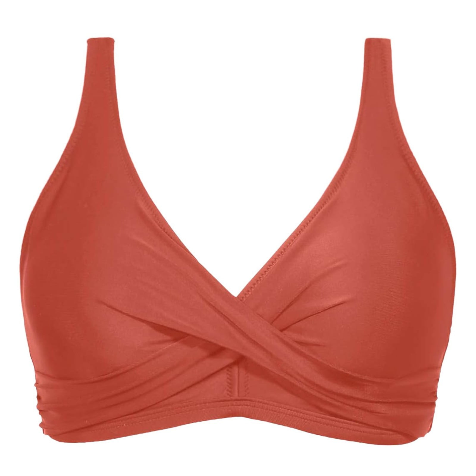 CAIVO Women Back Stainless Steel Hooks Swimwear Tops Underwire Full ...