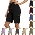 CAIVO Women Cargo Hiking Shorts Drawstring Quick Dry Athletic Gym ...