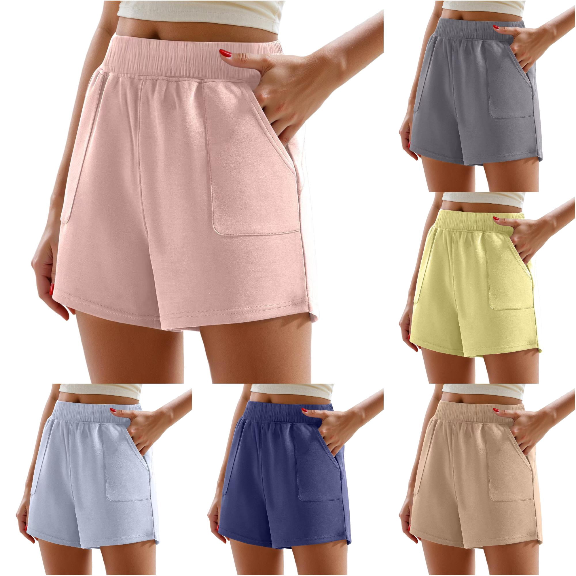 CAIVO Women Casual Summer Shorts Elastic Waist Comfortable Daily Wear ...