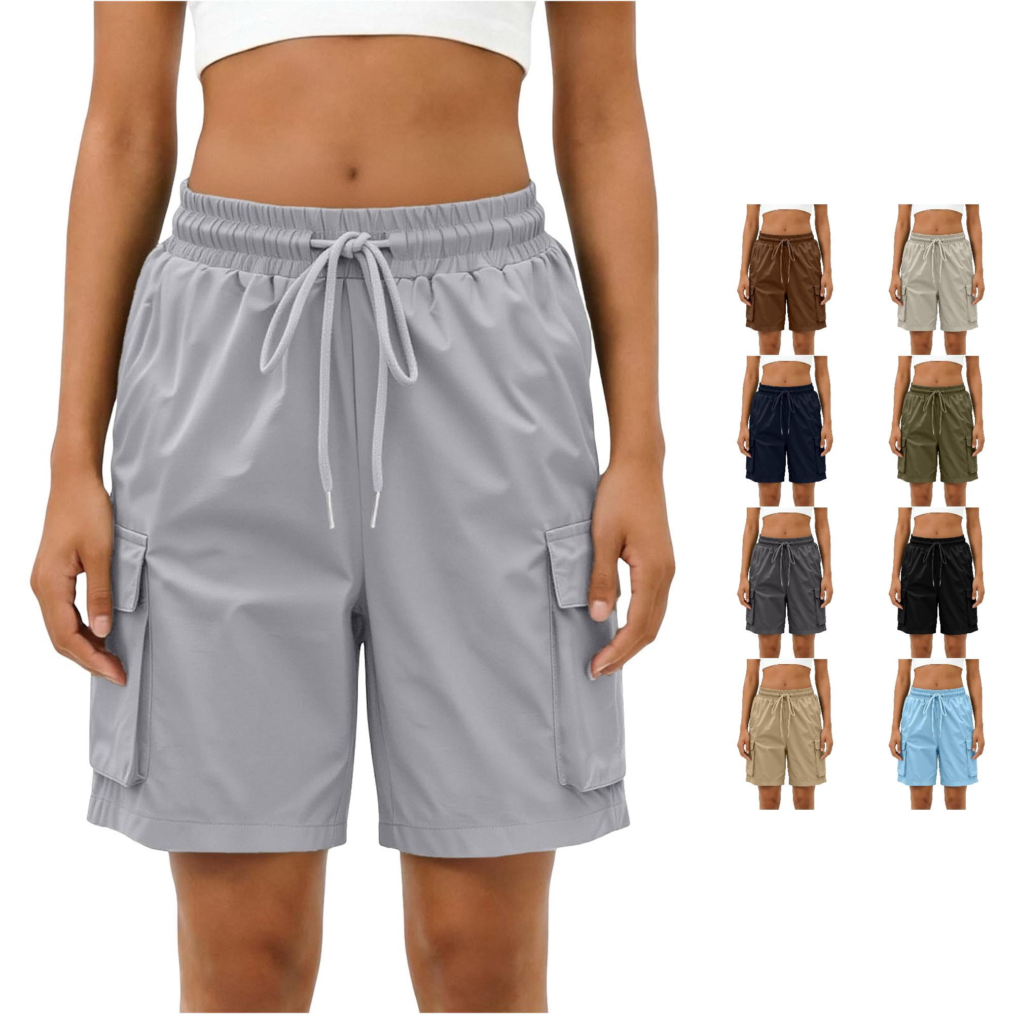 CAIVO Women Casual Workwear Shorts For Modern Knee Length Pocket Design ...