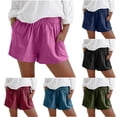 CAIVO Women High Waist Summer Shorts For Loose Fit Casual Beach Shorts ...