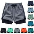 CAIVO Women Plus Size Two Layer Athletic Shorts Flowy Fit Secure Inner ...