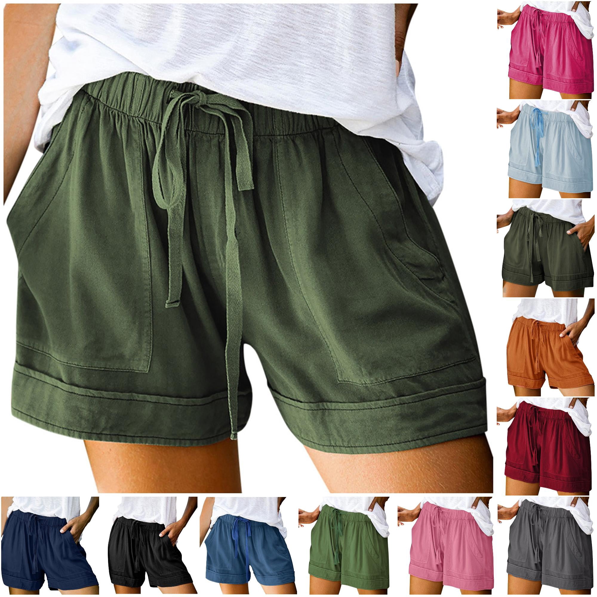 CAIVO Women Plus Sizes Comfy Drawstring Splice Casual Elastic Waist ...