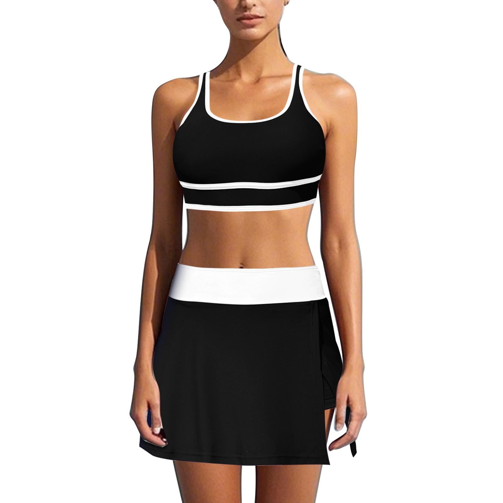 CAIVO Women Swimwear 2025 New Solid Color Fashion Beach Sports Skirt ...
