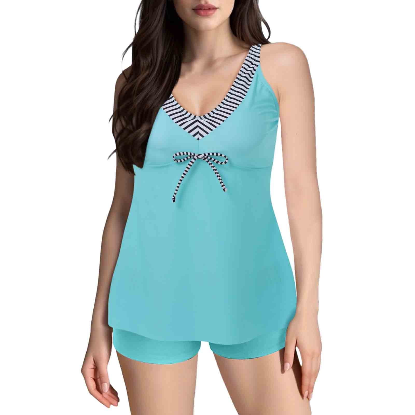 CAIVO Women Swimwear Flowy Printed Tanks Top Fashion And Retro Floral ...