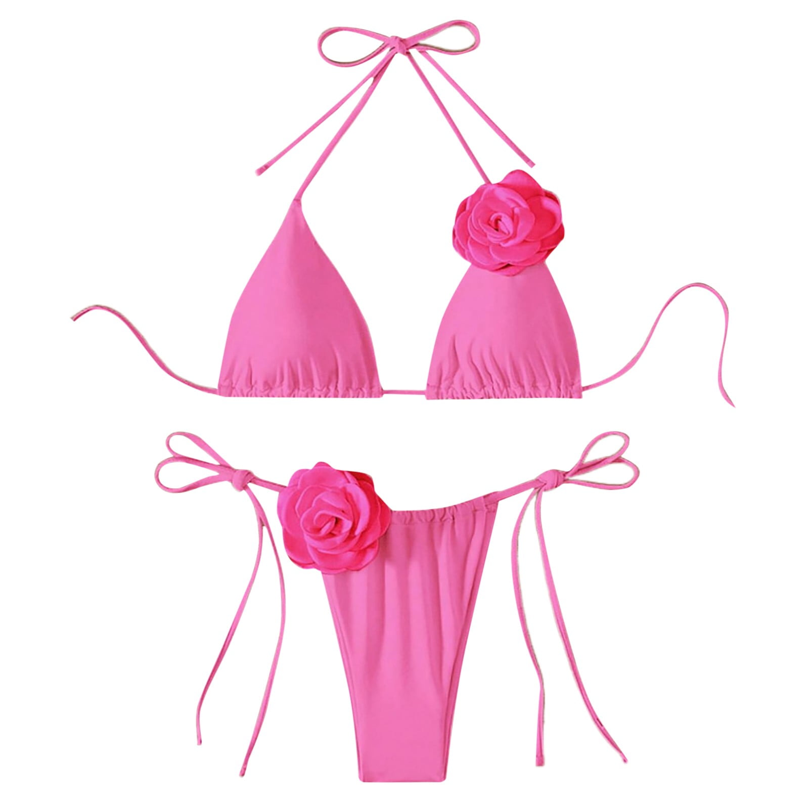 CAIVO Women Swimwear Ladies Flower Swimsuit Bikini Suit Fashion Sexy ...