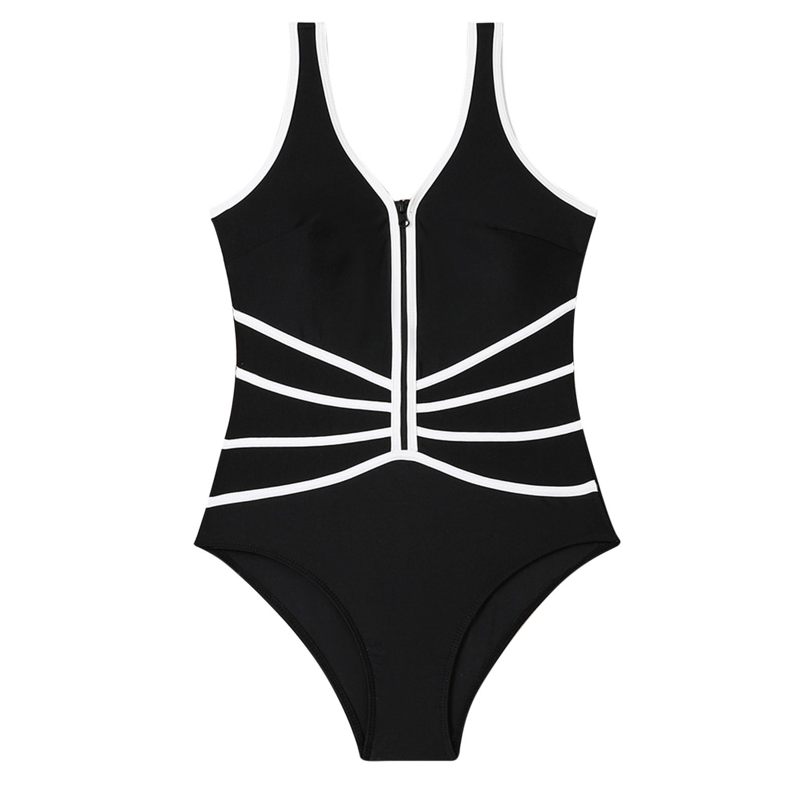 CAIVO Women Swimwear Monkini Swimsuit Sleeveless Swimsuit Surfing Beach ...