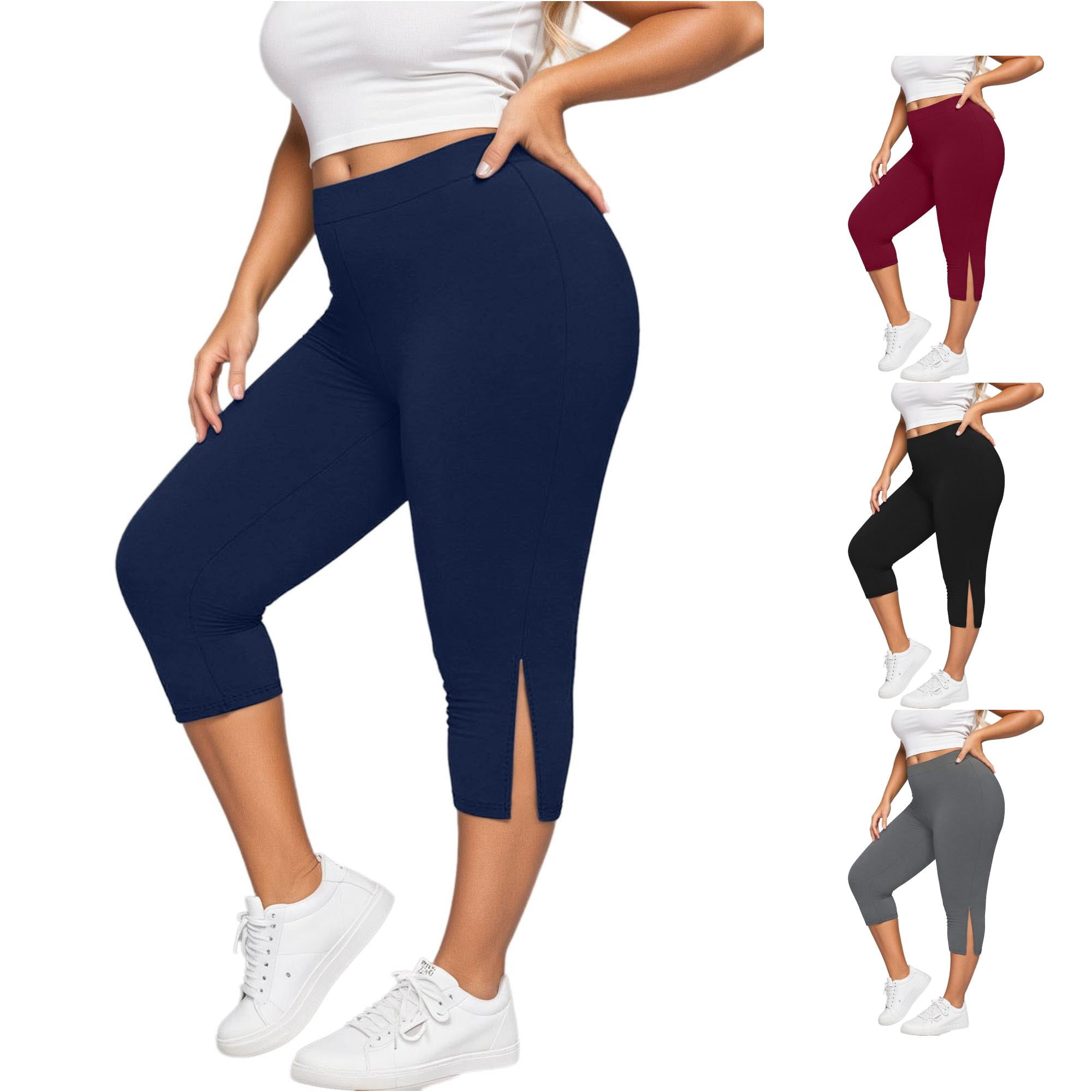 CAIVO Women's High Waisted Yoga Pants For Workout Gym Running Side ...