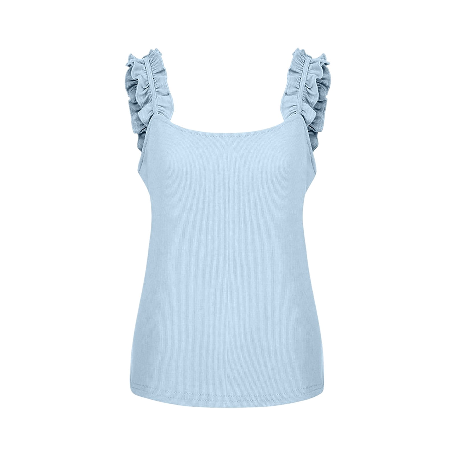 CAIVO Womens Trendy Tank Tops Elegant Knit Square Neck Sleeveless ...