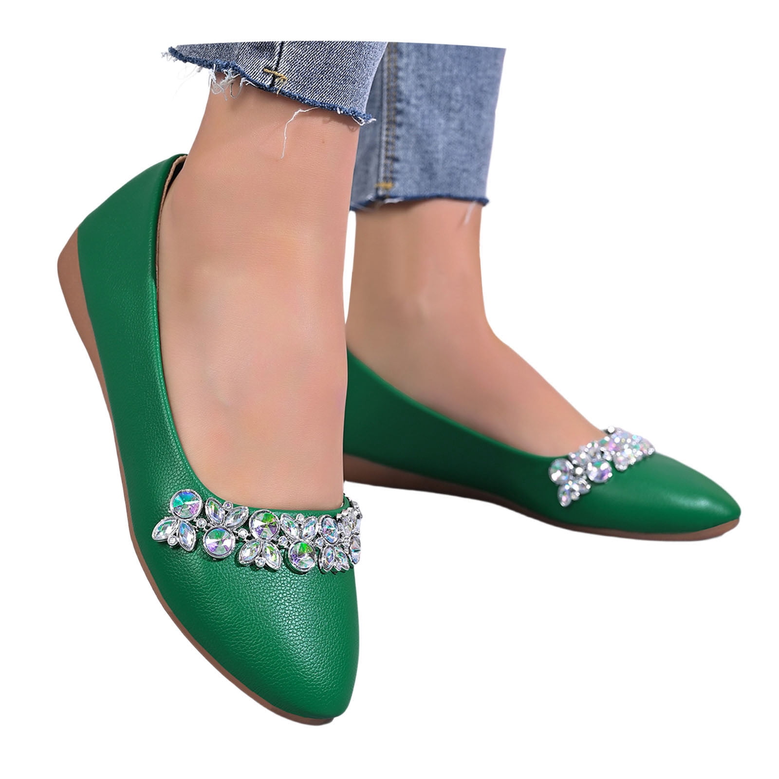 CAIXAI Pointed Toe Flats For Women Flats for Women Pointed Toe Ballet ...